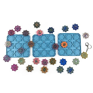 Letters Molds Resin 26 Molds Keychain Alphabet Molds Silicone for Resin Molds Home DIY Rolling Tray Cover (Blue, One Size)