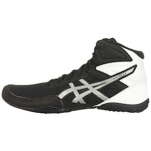 ASICS Men's Matflex 6 Wrestling Shoes, Black/Silver, 11.5 M US
