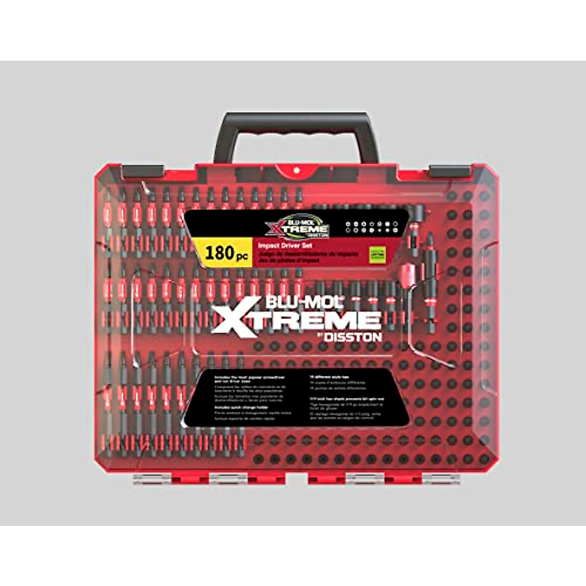 Disston BLU MOL Xtreme 115pc Drill bit Set 17 Round and Hex Drill bit Sizes
