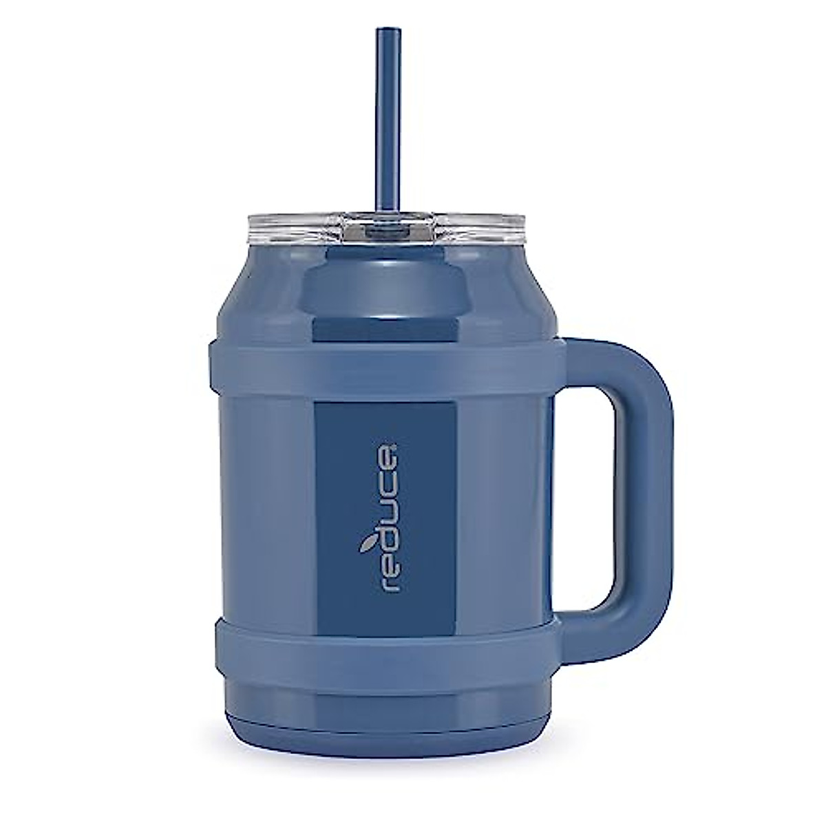 Reduce 50 oz Tumbler with Handle - Vacuum Insulated Stainless Steel Desk Mug with Sip-It-Your-Way Lid and Straw - Keeps Drinks Cold up to 36 Hours - Sweatproof, Dishwasher Safe - OG Mineral Blue
