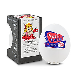 50s BeepEgg – Egg Timer for Boiling Eggs – Musical Egg Cooker for Soft, Medium, Hard Boiled Eggs – Food Safe – Singing Floating Egg Timer – Egg Cooker for 3 Levels of Doneness - Brainstream
