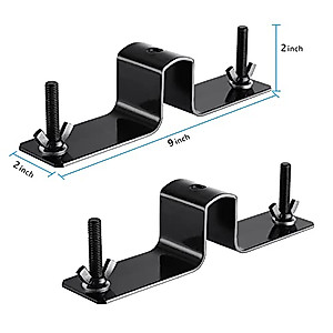 SLOW DOLPHIN Photo Video Studio Triple Crossbar 10 (W) x 8.5 (H) ft Adjustable Photography Backdrop Background Support Stands, with Mounting Bracket and 6 Pcs Spring Clamp, Carry Bag