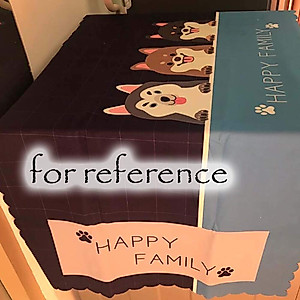 Gentle Meow Small Double Door Refrigerator Dust Cover Cloth Washing Machine Cover Cloth Household Microwave Oven Cover, Blue Dogs