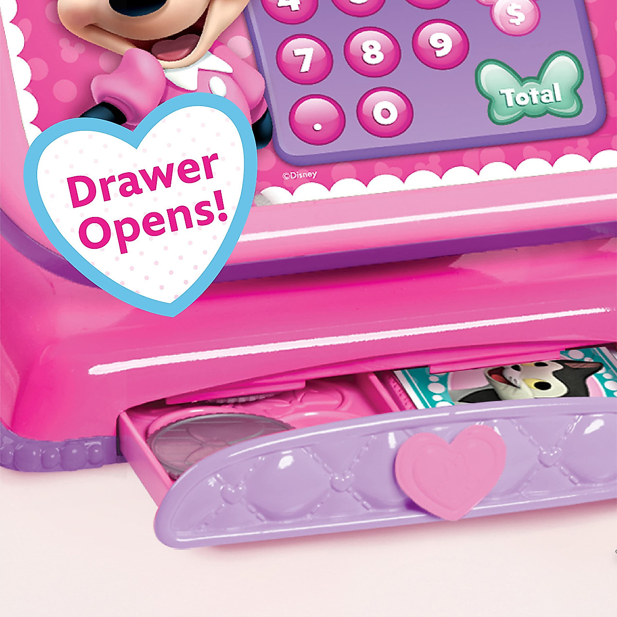 Disney Junior Minnie Mouse Bowtique Cash Register with Sounds, Dress Up and Pretend Play