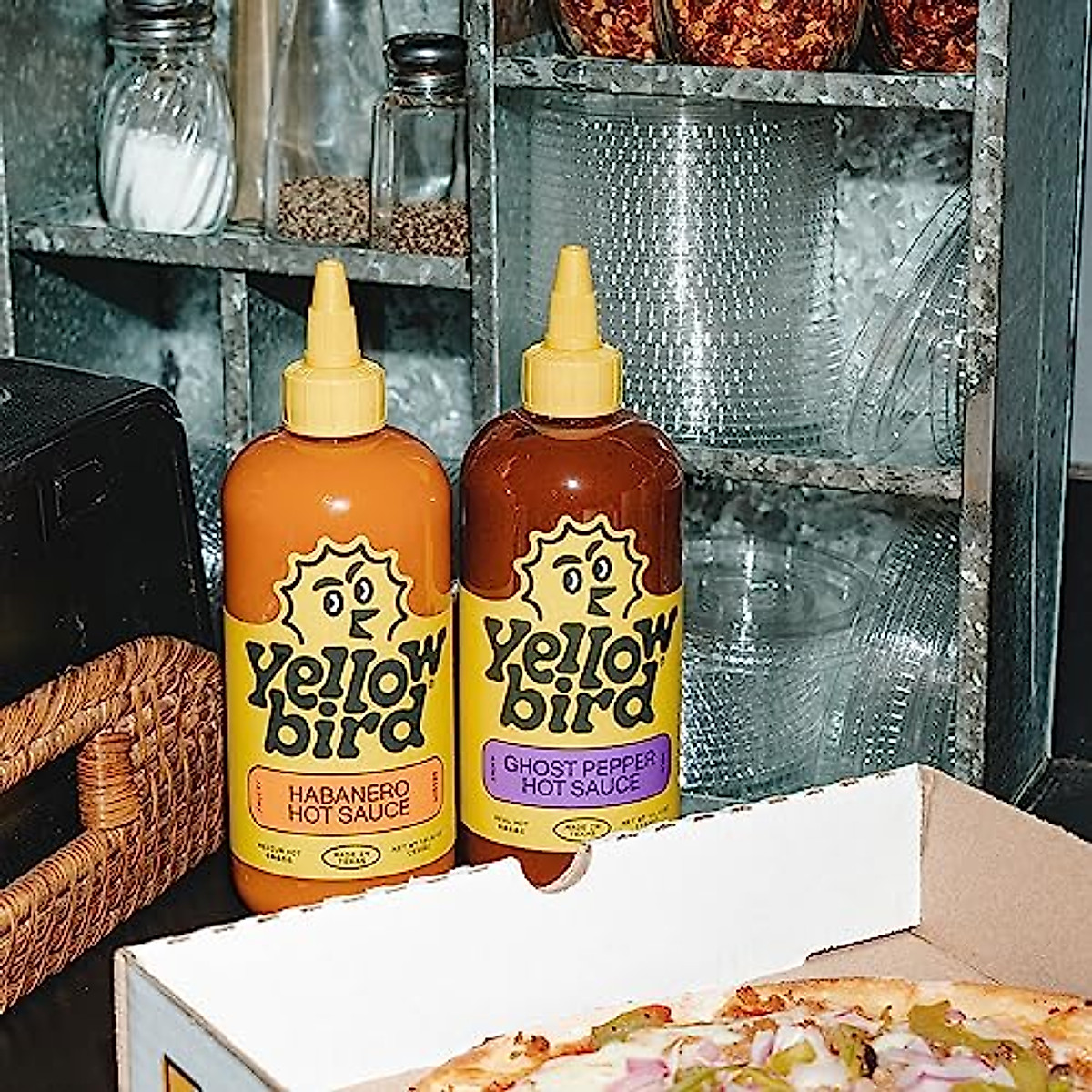 Yellowbird Classic Habanero Hot Sauce 19.6 oz. Tabletop Size (Medium Hot | 1 Bottle | Made in Texas)