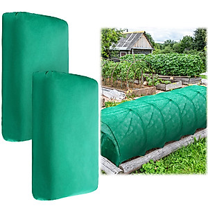 Kingdder Plant Covers Freeze Protection 10 ft x 30 ft Rectangular Frost Cloth Freeze Protection Plant Blanket Reusable Garden Fabric for Winter Vegetable Frost Sun Protection(2 Pieces)