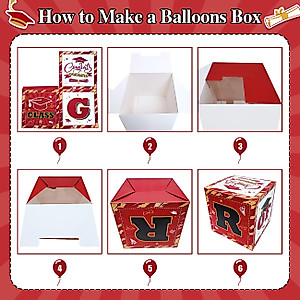 Red and Black 2024 Graduation Decorations, Class of 2024 Balloon Boxes for 2024 Grad Party Supplies So Proud of You Indoor/Outdoor Congrats Grad Home Door Décor