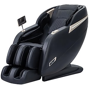MassaMAX Full Body Massage Chair, Zero Gravity Recliner with Yoga Stretch, SL Track, Airbags, Heating, Touch Screen, and Foot Massage (MD906-Black)