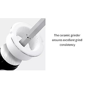 OurStory. Electric pepper grinder for your home & kitchen. s kitchen gadgets. Kitchen small appliances suitable for gift set. Battery operated kitchen accessories., Black, stainless steel (KYMQ-17A)