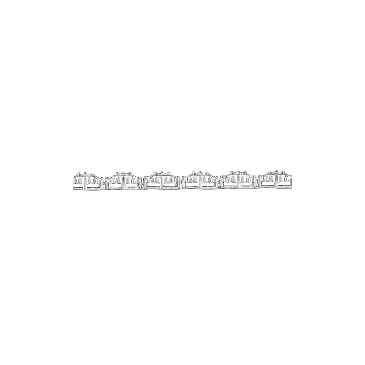 Fifth and Fine 1.00 Carat tw Natural Diamond Tennis Bracelet in 925 Sterling Silver