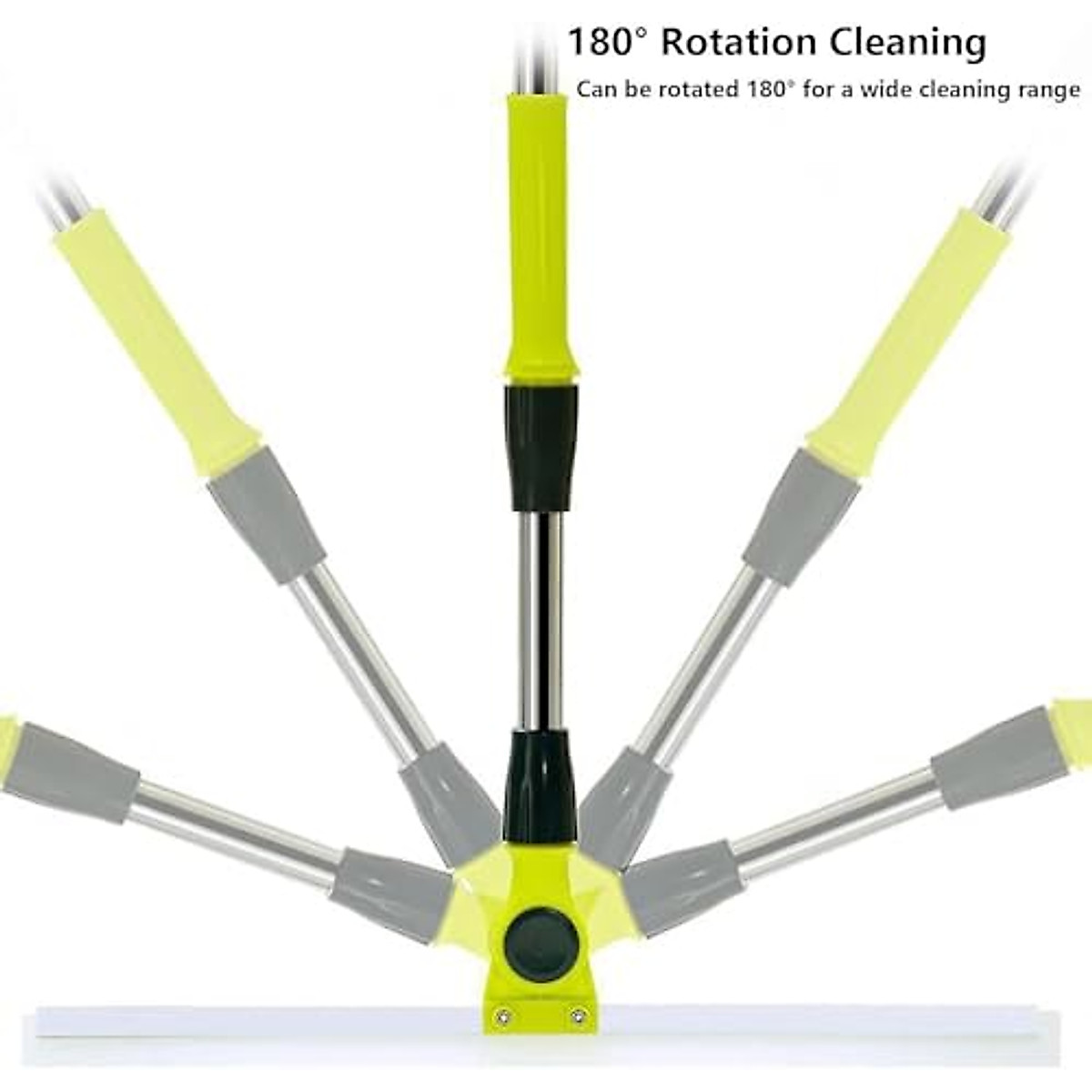 Silicone Air Broom with 51inch Long Handle Magic Broom Sweeper,Adjustable Broom Pet Hair Remover for Carpet,Kitchen,Concrete Floor,Bathroom Tile(Size:35cm/13.8inch (Width))