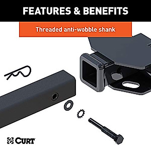 CURT 18064 Premium Trailer Hitch Bike Rack Mount, Fits 2-Inch Receiver, 4 Bicycles , Black