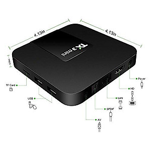 Android TV Box, Original TX3 Mini Android 10.0 TV Box 2GB RAM 16GB ROM Quad Core 64 Bits Support WiFi 100M LAN Smart TV Box 4K 3D HDR IPTV Media Player
