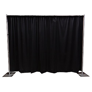 OnlineEEI Premier Portable Pipe and Drape Backdrop Kit 8ft x 10ft (Black)