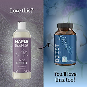 Sage and Rosemary Shampoo Sulfate Free - Sage Oil Clarifying Shampoo for Build Up and Scalp Moisturizer - Oily Hair Shampoo for Greasy Hair and Dry Scalp Treatment with Essential Oils for Hair