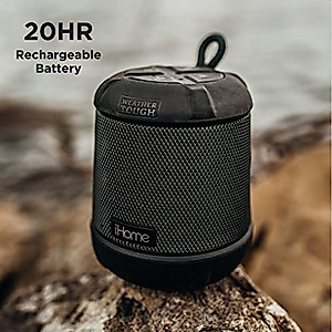 iHome Waterproof Bluetooth Speaker, Shockproof Portable Speaker with 20HR Battery Life, iP67 Wireless Speaker Great for Camping Essentials, Kayak Accessories, Beach Accessories, and Pool Accessories
