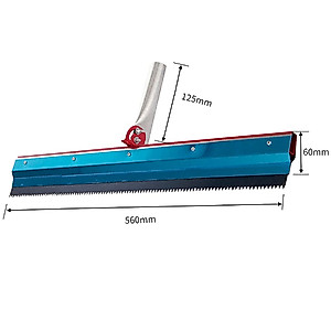 Stainless Steel Notched Squeegee Epoxy Cement Painting Coating Self Leveling Flooring Gear Rake Construction Hand Tools (5MM)