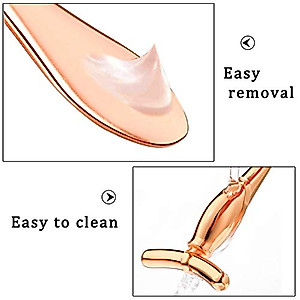 Pimoys 2 Pcs Metal Eye Cream Applicator Face Roller Massager Tool,Eye Massage Wand Stick Girls Women Facial Massager for Reducing Puffiness Wrinkle