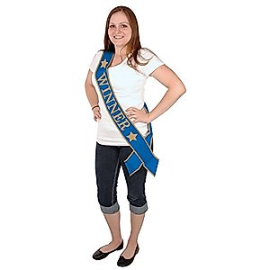 Winner Satin Sash Party Accessory (1 count) (1/Pkg)