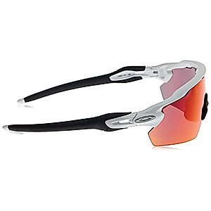 Oakley Men's OO9211 Radar EV Pitch Shield Sunglasses, Polished White/Prizm Field, 38 mm