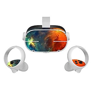 Dees Stickers Skin for Oculus Quest 2,Unique Vinyl Decal Skin for VR Headset and Controller, Virtual Reality Protective Accessories, Easy to Apply, Remove, and Change Styles.