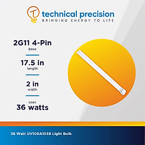 Technical Precision UC36W1006 ABYAUC36W1006-2pack Ultraviolet Light Bulb, 2 Count (Pack of 1)