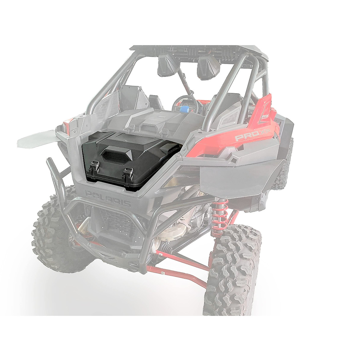 UTV Rear Cargo Box for RZR PRO,CPOWACE Waterproof 42QT/73QT Rear Cargo Storage Box Compatible with Polaris RZR Turbo R/PRO XP 4 LE 2020-2022
