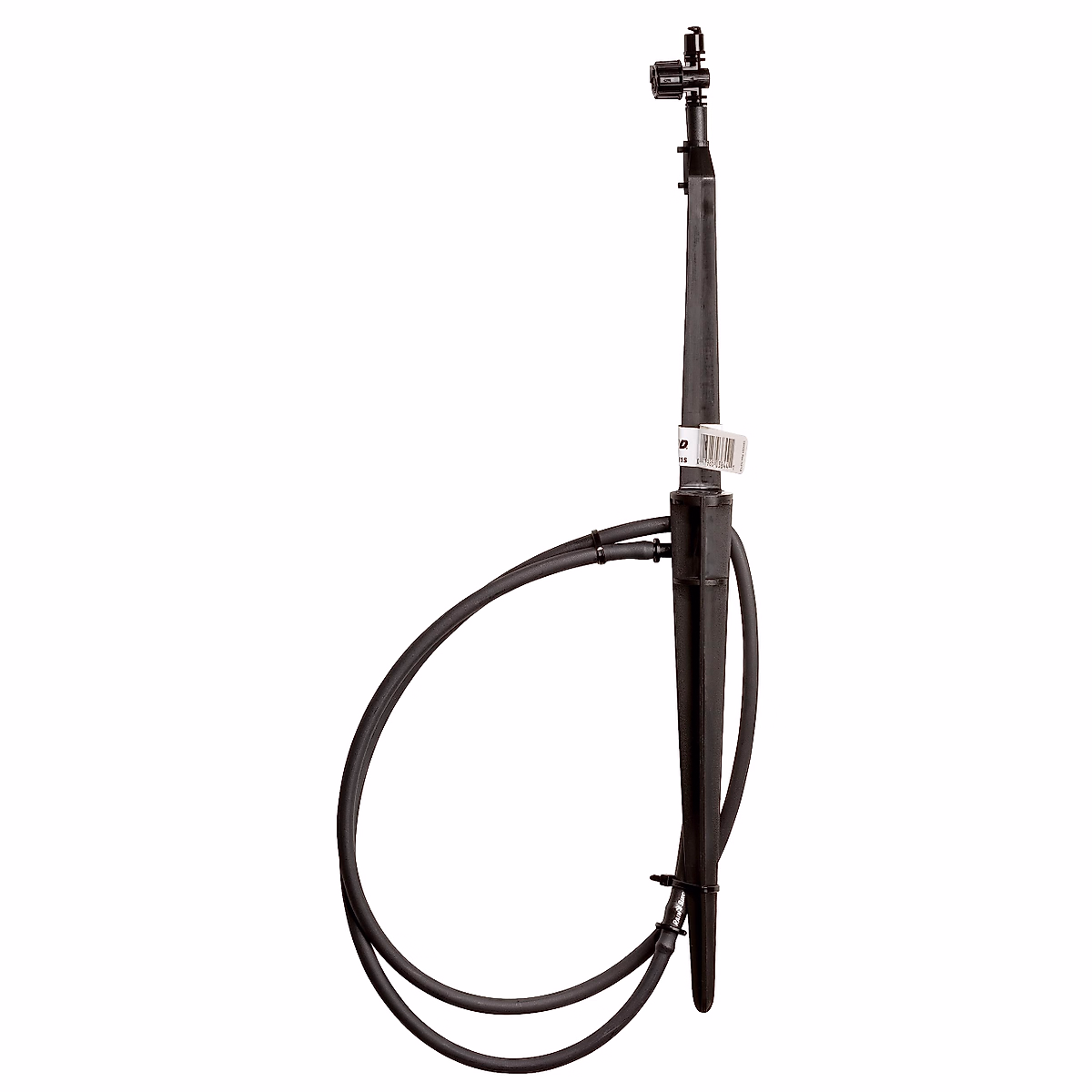 Rain Bird MSSTKTH1S Drip Irrigation Micro-Spray on Adjustable Height Staked Riser with 1/4" Tubing and Barbed Coupler, 180° Half Circle Pattern, 0 - 10.5’ Spray Distance,Black