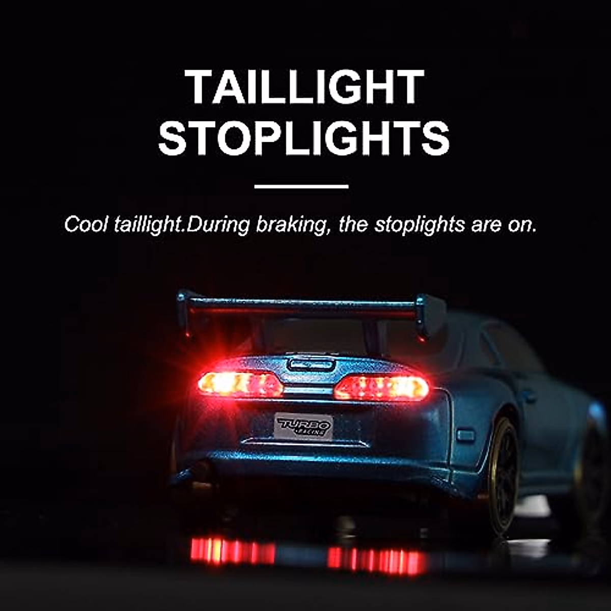 havcybin 1:76 Turbo Racing Scale RC Sport Car, Table Racing Remote Control Mini Model Car Full Proportional RTR Kit Toys (C63-1-blue)