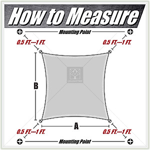 ColourTree 12' x 16' Gray Rectangle CTAPR1216 Sun Shade Sail Canopy Mesh Fabric UV Block - Commercial Heavy Duty - 190 GSM - 3 Years Warranty (We Make Custom Size)