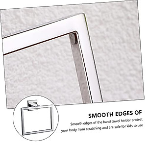Yardwe 1pc Square Towel Ring Wall Mounted Towel Holder Wall Mounted Towel Rack Square Towel Holder Adhesive Towel Ring Bathroom Towel Ring Towel Ring Holder Stainless Steel Towel Holder
