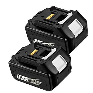 DEWQKI 2 Pack 18V 5.5Ah BL1850B Battery Replacement for Makita 18V Battery Compatible with Makita 18v Tools,Fit with Makita 18V Battery Charger (Makita 18volt Battery)