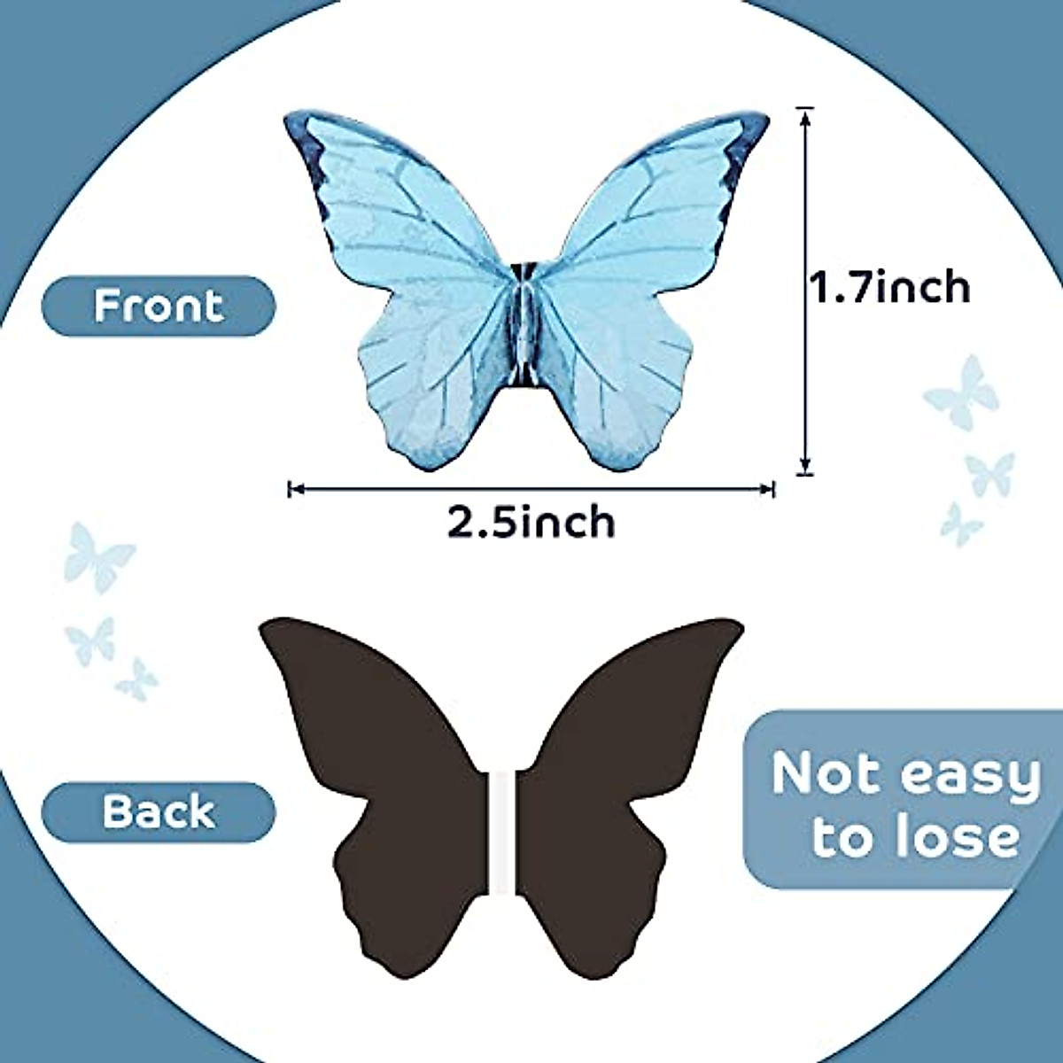 24 Pieces Butterfly Magnetic Bookmarks Magnet Page Markers Foldable Butterfly Page Clip Cute Book Marks for Kids, Students Reading, Office Stationery Supplies, Presents