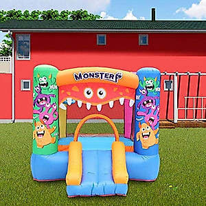 Inflatable Bouncy Castle, Children's Inflatable Castle, Small Indoor and Outdoor Trampoline, Environmental Protection, Oxford Cloth Fabric, Water Inflatable Children's Playground