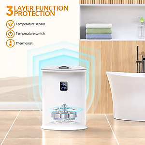 WXKNV Large Towel Warmer for Bathroom, Luxury Hot Towel Warmer with Timer, LED Display Time and Temperature, Insulation Effect Up to 150 Minutes, Delay Time Up to 24 Hours, Best Ideals