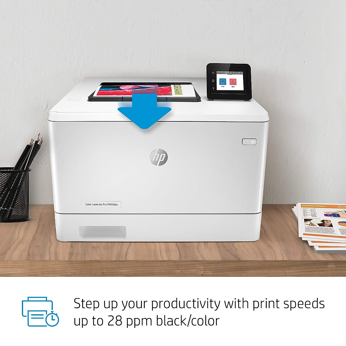 HP LaserJet Pro M454 M454dw Laser Printer - Color (Renewed)