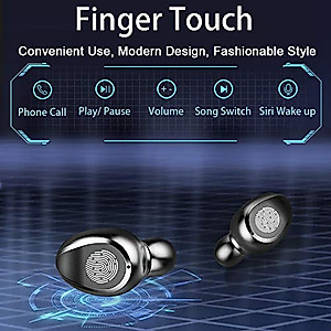 IHAO Sport Earbuds Headphone with Mic 3 in 1 Multifunctional Earpiece Power Bank TWS (True Wireless Stereo) in-Ear Headset HiFi Sound Noise Reduction Painless Firm Wear Earphone-Luxury Black F9