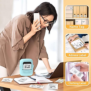 MARKLIFE Label Maker Machine with Tape Barcode Label Printer - Mini Portable Bluetooth Thermal Labeler for Address Clothing Jewelry Retail Barcode Small Business Home Office Compatible Phones &PC