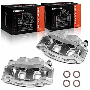 A-Premium Disc Brake Caliper Assembly with Bracket Compatible with Ford & Lincoln Models - F-150 1999-2003 (7700 lb GVW), F-250 1997-1999, Expedition 1997-2002, Navigator 1998-2002 - Front Side