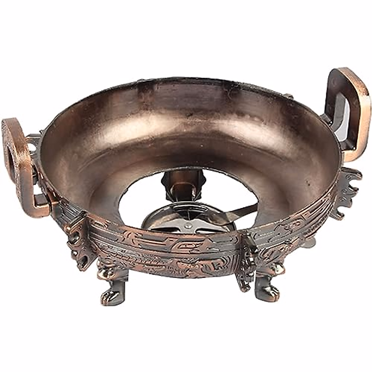 Round Chafing Dish Set for Wedding Banquets Party, Stainless Steel Chafing Buffet Server Warming Tray, with Food Pan, Frame, Lid and Fuel Holder (Color : Red Copper, Size : 30cm)