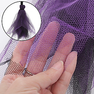 FOMIYES Halloween Witch Broom, Plastic Witch Broomstick Net Yarn Broom Prop for Halloween Costume Dress Up AccessoriesRandom Color