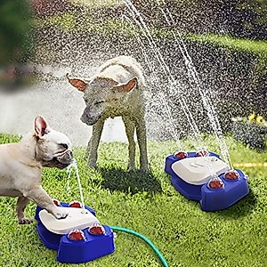 Chew it Dog Sprinkler Toy Paw Activated Puppy Water Fountain Dogs Drinking Step on Pet Watering Dispenser for Medium/Large Dogs Toys Outdoor Yard Birthday Gift G