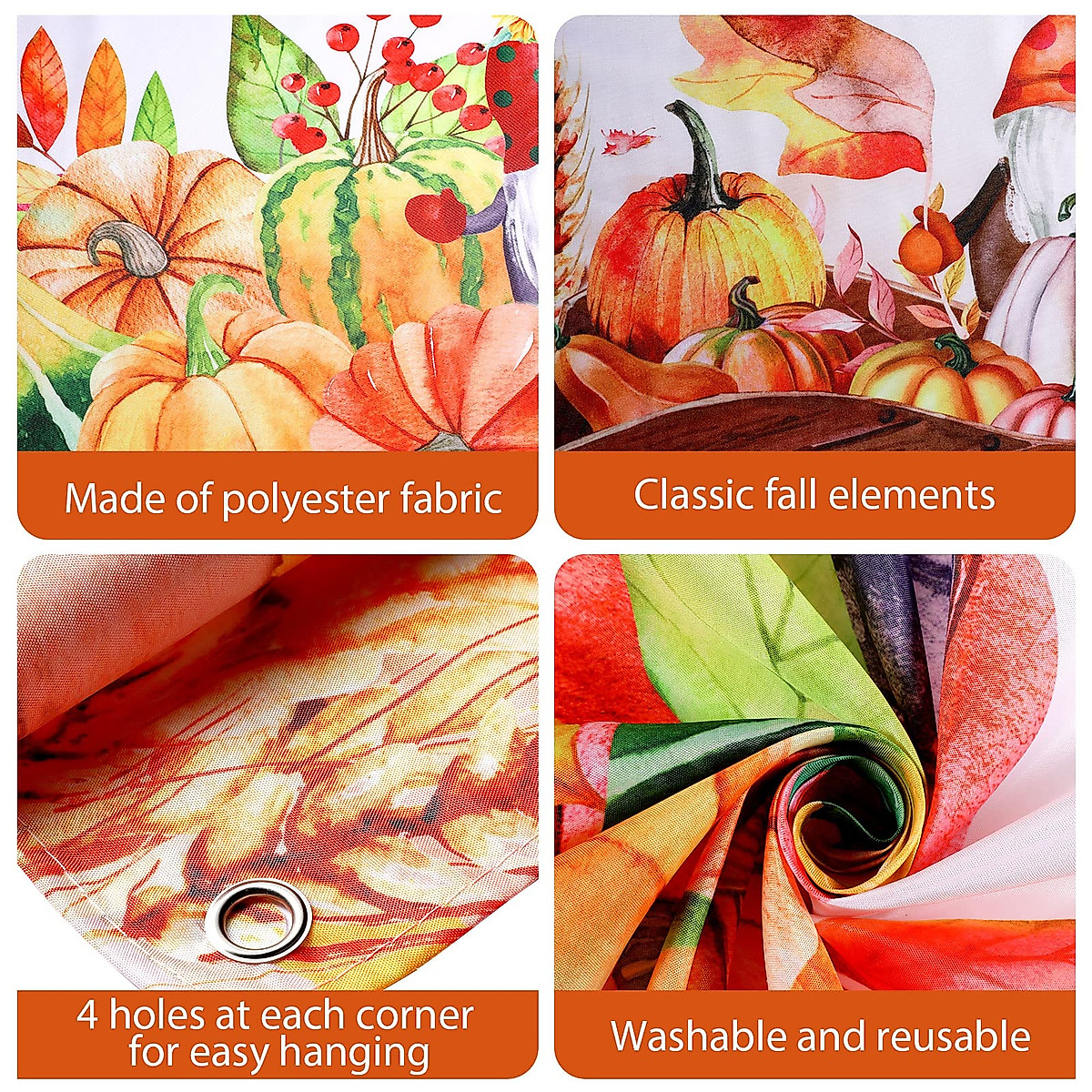 Happy Fall Y'all Backdrop Decoration Gnome Pumpkin Background Fabric for Photography Photoshoot Harvest Holiday Party Banner Photo Props for Autumn Thanksgiving Birthday Baby Shower, 72.8 x 43.3 Inch