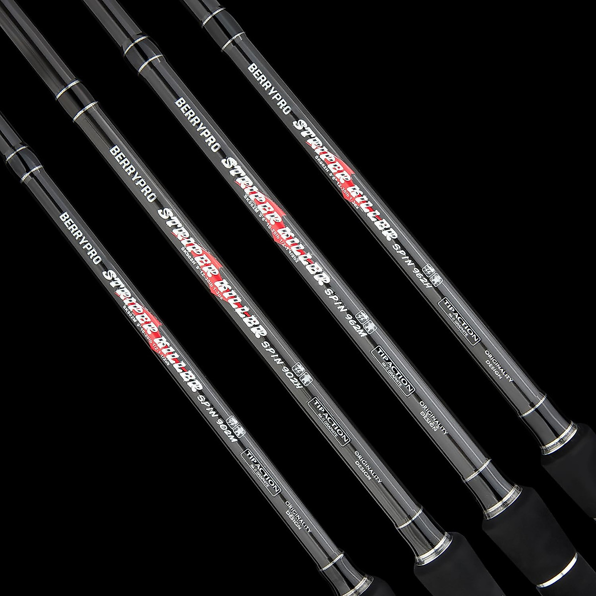 BERRYPRO Light Surf Spinning Rod Striper Fishing Rod Striped Bass Surf Rod (9'/9'6'') (9'6''-Medium (10-20lbs))