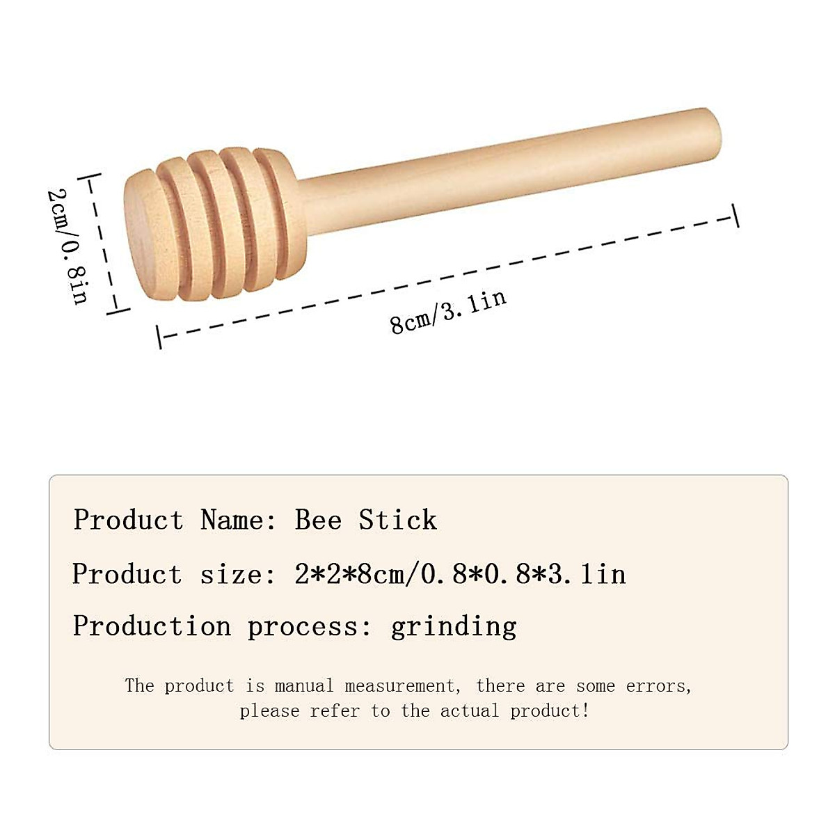 20 Pcs Honey Sticks Mini Honey Dipper, 3inch Wooden Honey Comb Honey Dispenser for Honey Jar Dispense Drizzle Honey, Wedding Party, Gender Reveal Party Supplies