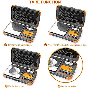 Pocket Scale with Tray 200 x 0.01g High Precesion Gram Scale Arrow Scale Jewelery Coin Scale 50g Calibration Weight USB Cable Included Read in Gram Grain Carat Pennyweigh oz ozt