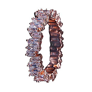 Retro Simple Metal Irregular Vertical Bar Zircon Couple Ring Jewelry Gifta Good Gift for a Girlfriend, Boyfriend, Family