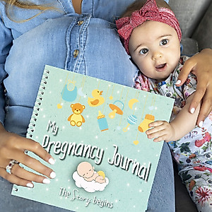 My Belly Book - Pregnancy Journal and Baby Memory Book with Stickers - Baby's Scrapbook and Photo Album - Pregnancy Journals for First Time Moms - Pregnancy Journal Memory Book
