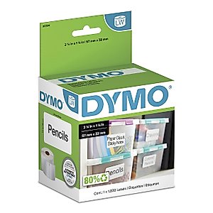 DYMO Authentic LW Multi-Purpose Labels, DYMO Labels for LabelWriter Printers, Great for FBA / FNSKU Barcodes, 1-1/4" x 2-1/4", 1 Roll of 1000