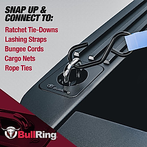 Bull Ring Retractable Truck Bed Tie Down Anchors for Ford F150 2015-24, Super Duty 2017-24, Raptor 2017-24 – Flush Fit, Easy Install, (4 Pack)